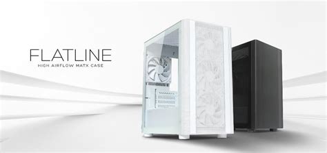 Tecware Flatline TG MATX ITX PC Casing Case Chassis BLACK WHITE Computers Tech Parts