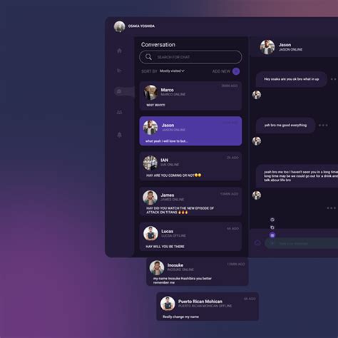 Chat Web UI Design Behance