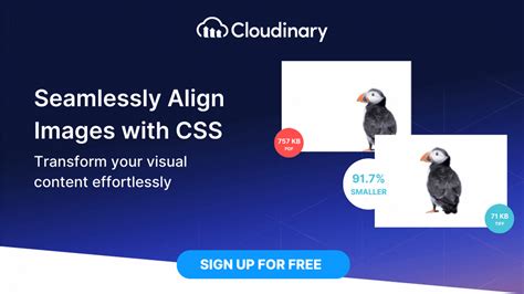 how to align images with css cloudinary