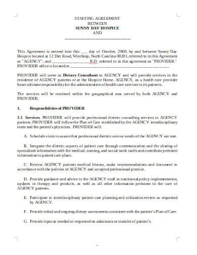 Staffing Agency Contract Template Prntbl Concejomunicipaldechinu Gov Co