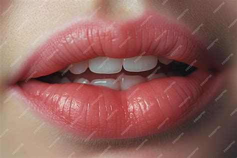 Premium Photo Human Mouth And Lips Close Up