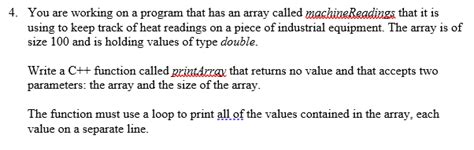 Solved You Are Working On A Program That Has An Array Called