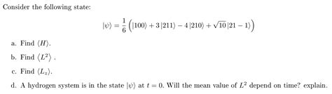 Consider the following state ψ a Find H b Chegg com