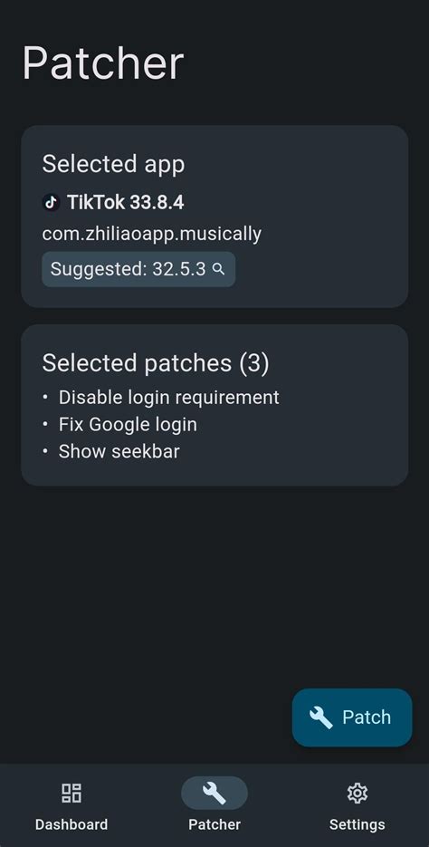 How To Patch Non Recommended Version Of Tiktok Rrevancedapp