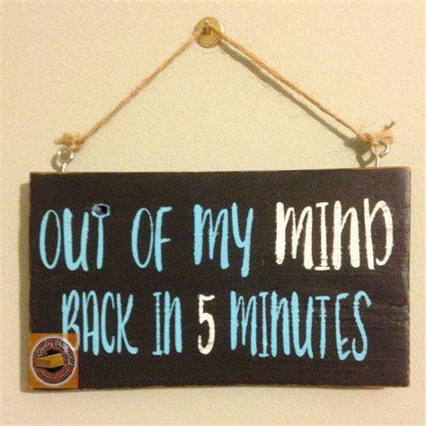 Be Back In 5 Minutes Sign Etsy