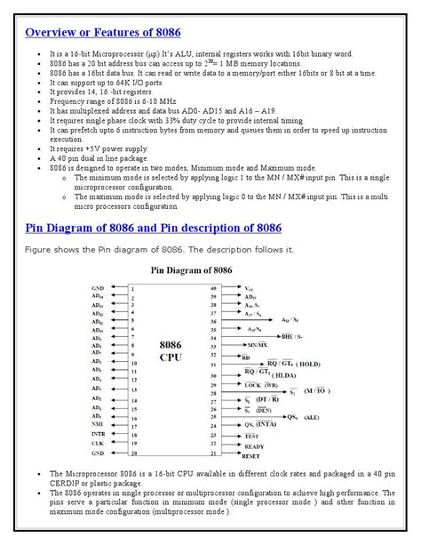 8086 Notes Pdf Instruction Set Binary Coded Decimal