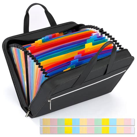 Buy Ygrow Pu Leather Accordian File Organizer 26 Pockets Expanding