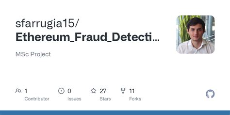 Github Sfarrugia15ethereumfrauddetection Msc Project