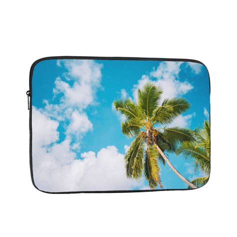 Palm Trees On Tropical Beach 13 Inch Portable Laptop Sleeve Compatible