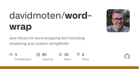 GitHub Davidmoten Word Wrap Java Library For Word Wrapping Text Including Streaming And