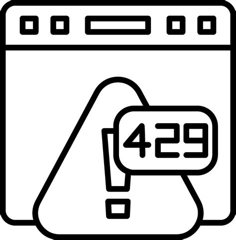 Error 429 Too Many Requests Throttle 67386747 Vector Art At Vecteezy