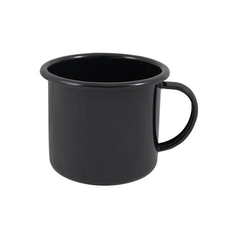 Caneca Grande Esmaltada Preto 370 Ml Ewel Le Biscuit
