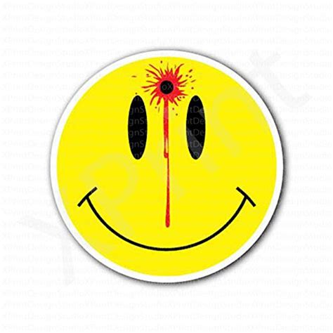 Smiley Face Bleeding Bullet Hole Sticker Toys And Games