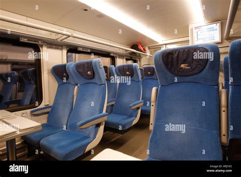 Seats Inside The New Intercity Train Travelling Between Warsaw And