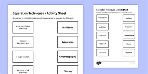 Editable Separating Techniques Match And Draw Twinkl