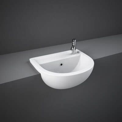 Rak Compact Wash Basin Semi Recessed Alpine White Premium Dealer Of