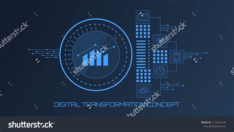 Digital Transformation Big Data Data Science Stock Vector Royalty Free