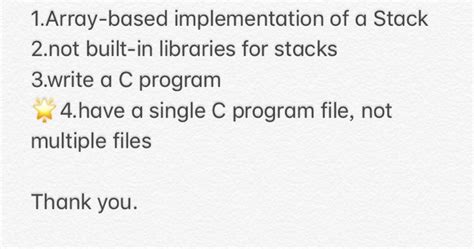 Solved 1array Based Implementation Of A Stack 2not