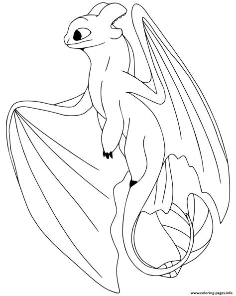 Light Fury Strike Class Dragon Coloring Page Printable