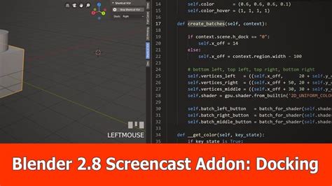 Blender 2 8 Screencast Addon Update Docking Awo