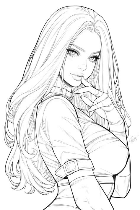 Baddie Coloring Pages Free Download In 2024 Coloring Book Art Easy