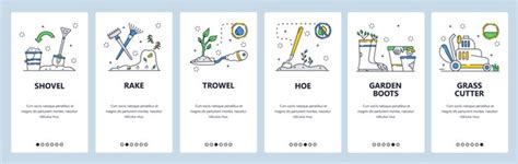 Premium Vector Gardening Website And Mobile App Onboarding Screens Vector Template
