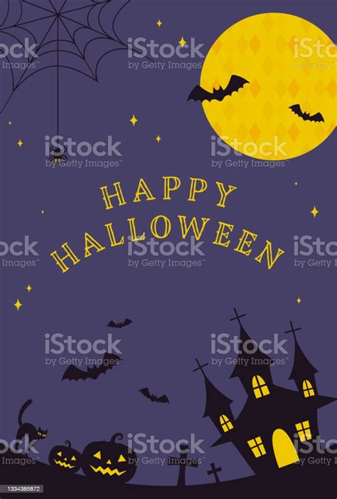 배너 카드 전단지 소셜 미디어 배경 화면 등을위한 할로윈 일러스트레이션이있는 벡터 배경 0명에 대한 스톡 벡터 아트 및 기타 이미지 Istock