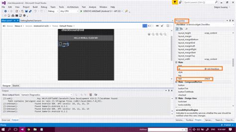 Creating A Checkbox Control In Xamarin Android App Using Vs 2015 Update Three
