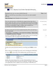 Intro ERP Using GBI Exercises CO En V3 1chp3act4 Docx EXERCISE CO 1 Review Cost Center