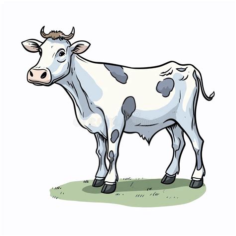 Cow Hand Drawn Illustration Cow Vector Doodle Style Cartoon Illustration Stock Vector