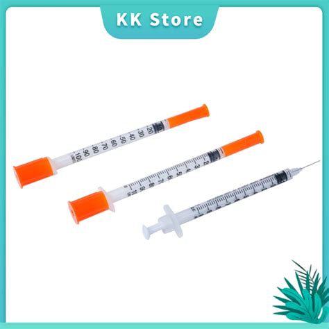 플라스틱 액체 디스펜서 일회용 안전 무균 주사기 오렌지 캡 1ml Aliexpress