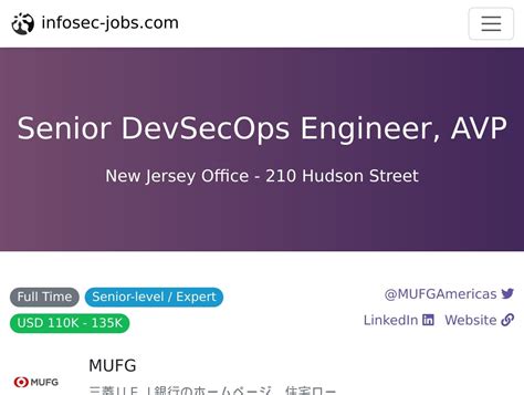 Hiring Senior Devsecops Engineer Avp In New Jersey Office 210