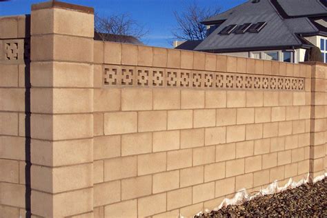 Exterior Brick Cinder Block Walls Fence Design