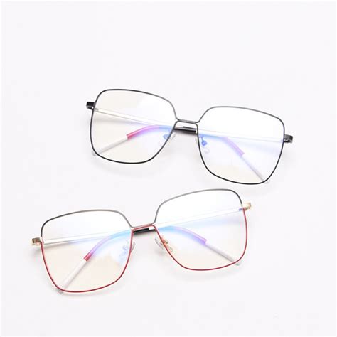 Retro Metal Rose Gold Square Clear Lens Glasses Wo Grandado