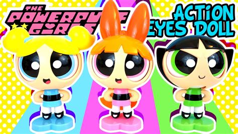Powerpuff Girls Action Eyes Dolls Cute Figure Toys Blossom Bubbles