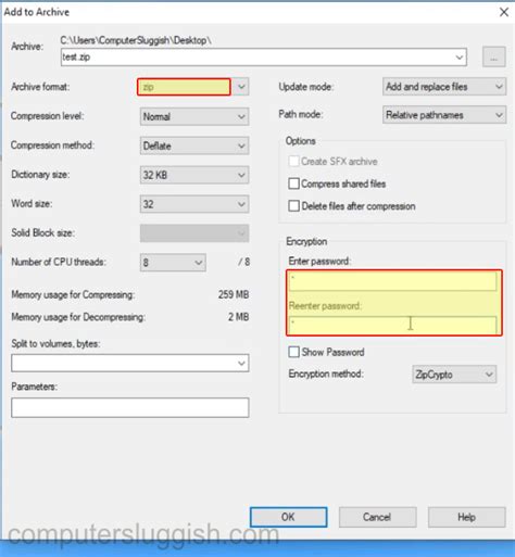 Password Protect A Zipped Folder In Windows 10 Computersluggish
