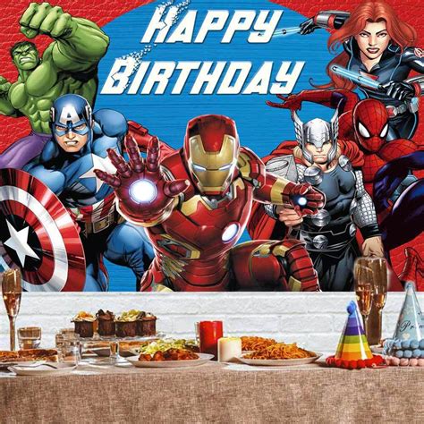 Avengers Happy Birthday Banner