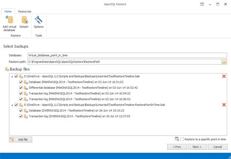 Apexsql Restore 2016 Screen Shot Tour