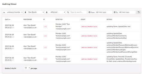 Diplo Audit Log Viewer