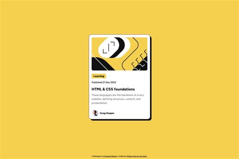 Frontend Mentor Blog Preview Card Main Using Flexbox And Grid Coding
