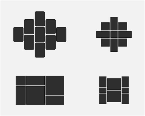 Premium Vector Pictures Or Photos Frame Collage Grid Layout