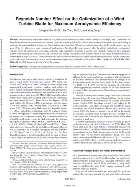 Reynolds Number Effect On The Optimization Of A Wind Turbine Blade For Maximum Aerodynamic