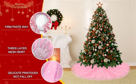 Fiabc Christmas Wedding Tree Skirt45 Inch 4 Layer Fluffy