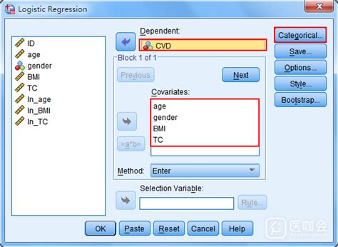 二分类Logistic回归详 SPSS教程 医咖会