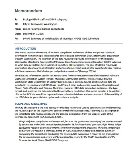 Operating Memorandum Template