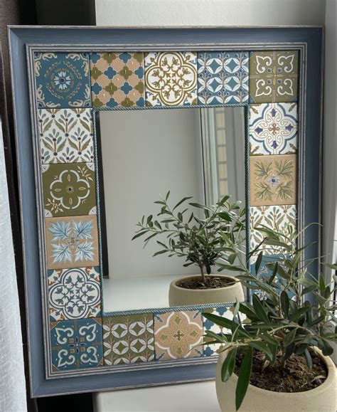 Зеркало с плитками | Diy mirror, Home decor hooks, Furniture design modern