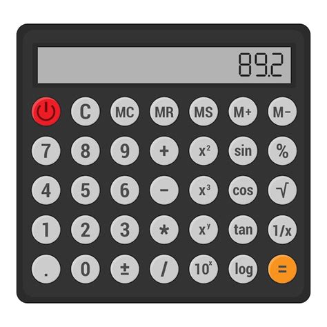premium vector scientific calculator with round buttons