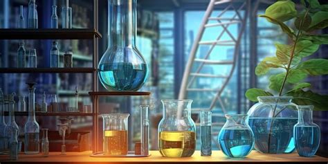 Premium Photo A Scene Showing The Mixing Of Scientific Materials And Dna With Laboratory