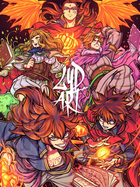 Mimosa Vermillion Mereoleona Vermillion Fuegoleon Vermillion And Leopold Vermillion Black