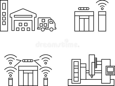 Internet Of Things Icon Set Iot Symbols Design Smart Device Industry
